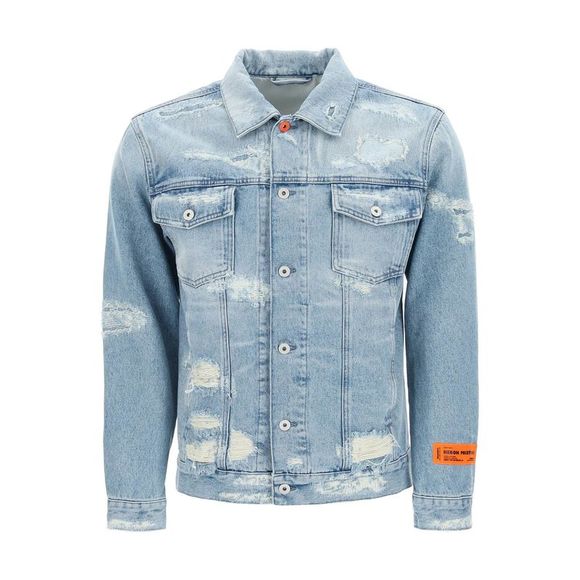 Heron Preston | Jackets & Coats | Heron Preston Denim Jacket With Logo ...